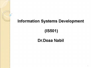 Information Systems Development presentation | free to download