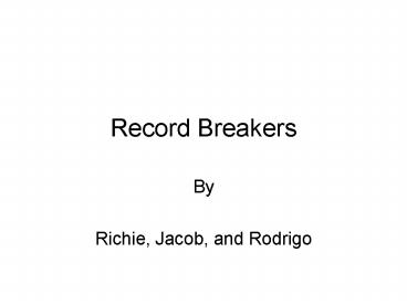 Record Breakers presentation | free to download