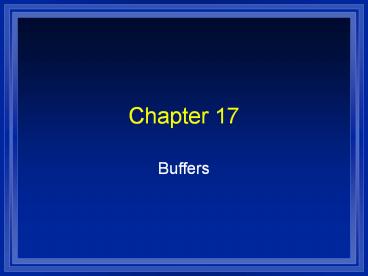 Buffers presentation | free to download