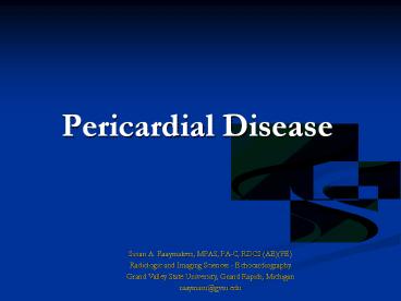 Pericardial Disease presentation | free to download