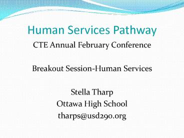 Human Services Pathway presentation | free to download