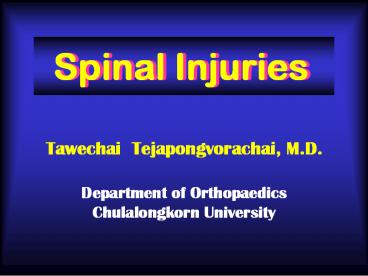 Spinal Injuries presentation | free to download