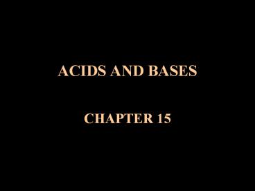 PPT – Acids and Bases PowerPoint presentation | free to download - id ...
