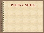 PPT – POETRY NOTES PowerPoint presentation | free to view - id: 12511-ZTRiM