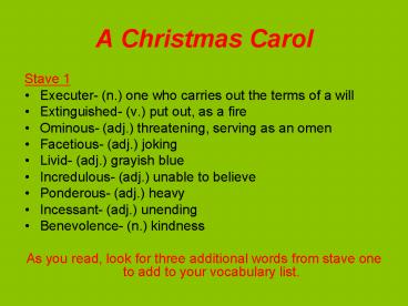 A Christmas Carol presentation | free to view