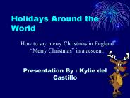 PPT – Christmas Around the World PowerPoint presentation | free to view ...