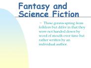 PPT – Science Fiction PowerPoint presentation | free to view - id ...