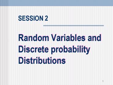 Random Variables and Discrete probability Distributions presentation ...