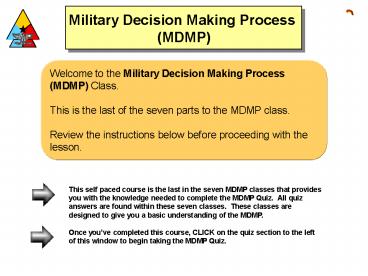MDMP Part 7 Orders Production Class presentation | free to view