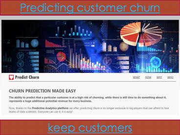 Predicting customer churn presentation | free to download