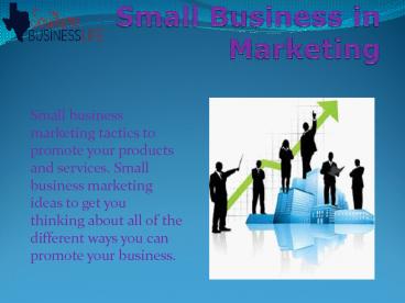 PPT – Small Business in Marketing PowerPoint presentation | free to ...