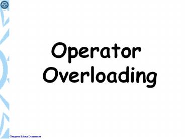 Operator Overloading presentation | free to download