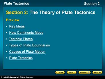 Section 2: The Theory of Plate Tectonics presentation | free to download