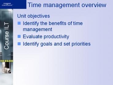PPT – Time management overview PowerPoint presentation | free to ...