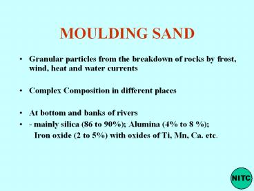 MOULDING SAND presentation | free to view