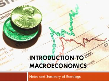 Introduction to macroeconomics presentation | free to download
