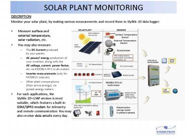 SOLAR PLANT MONITORING presentation | free to download