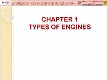 CHAPTER 1 TYPES OF ENGINES presentation | free to download