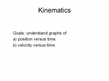 Kinematics presentation | free to download