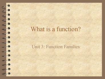 What is a function? presentation | free to download
