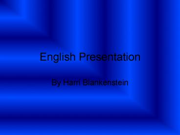 PPT – English Presentation PowerPoint presentation | free to download ...