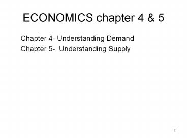 ECONOMICS chapter 4 presentation | free to download