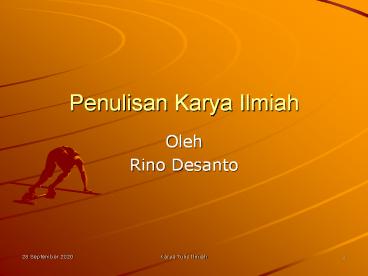 PPT – PENULISAN KARYA ILMIAH PowerPoint presentation | free to download ...
