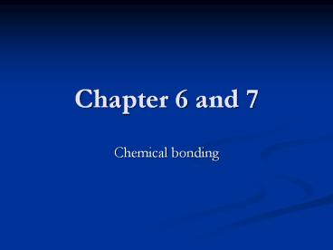 PPT – Chemical bonding PowerPoint presentation | free to download - id ...