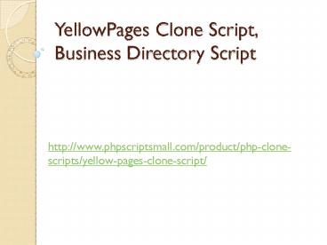 Business Directory Script presentation | free to download