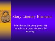 Elements of a Story presentation | free to download