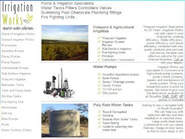 Irrigation Works presentation | free to download