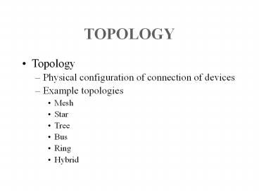 TOPOLOGY presentation | free to download