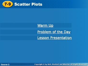 PPT – Scatter Plots PowerPoint presentation | free to download - id ...