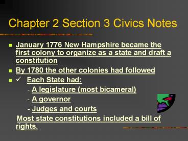 PPT – Chapter 2 Section 3 Civics Notes PowerPoint presentation | free ...