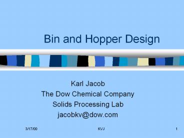 Bin and Hopper Design presentation | free to view