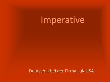 PPT – Imperative PowerPoint presentation | free to download - id ...