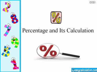 Percentage and its Calculation presentation | free to download