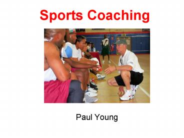 Sports Coaching presentation | free to view
