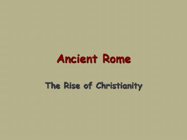 Ancient Rome presentation | free to view