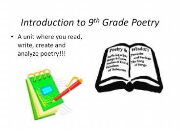 Introduction to 9th Grade Poetry presentation | free to view
