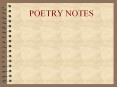 PPT – POETRY NOTES PowerPoint presentation | free to view - id: 12511-ZTRiM