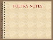 PPT – POETRY NOTES PowerPoint presentation | free to view - id: 12511-ZTRiM