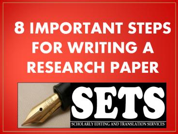 Steps for writing an effective research paper presentation | free to ...