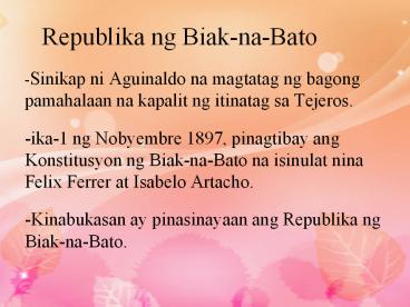 Republika%20ng%20Biak-na-Bato presentation | free to download