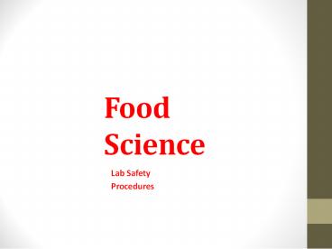 PPT – Food Science PowerPoint presentation | free to view - id: 71031c ...