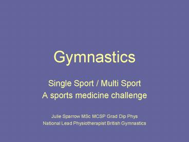 Gymnastics presentation | free to view