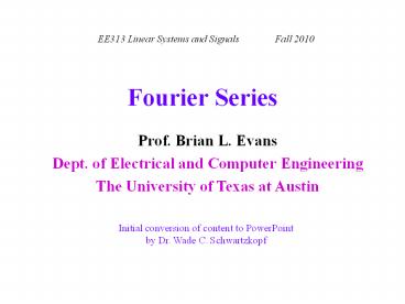 Fourier Series presentation | free to download