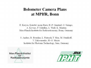 Bolometer Camera Plans presentation | free to download