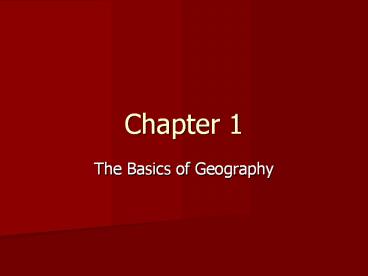 The Basics of Geography presentation | free to view