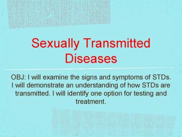 Sexually Transmitted Diseases presentation | free to download